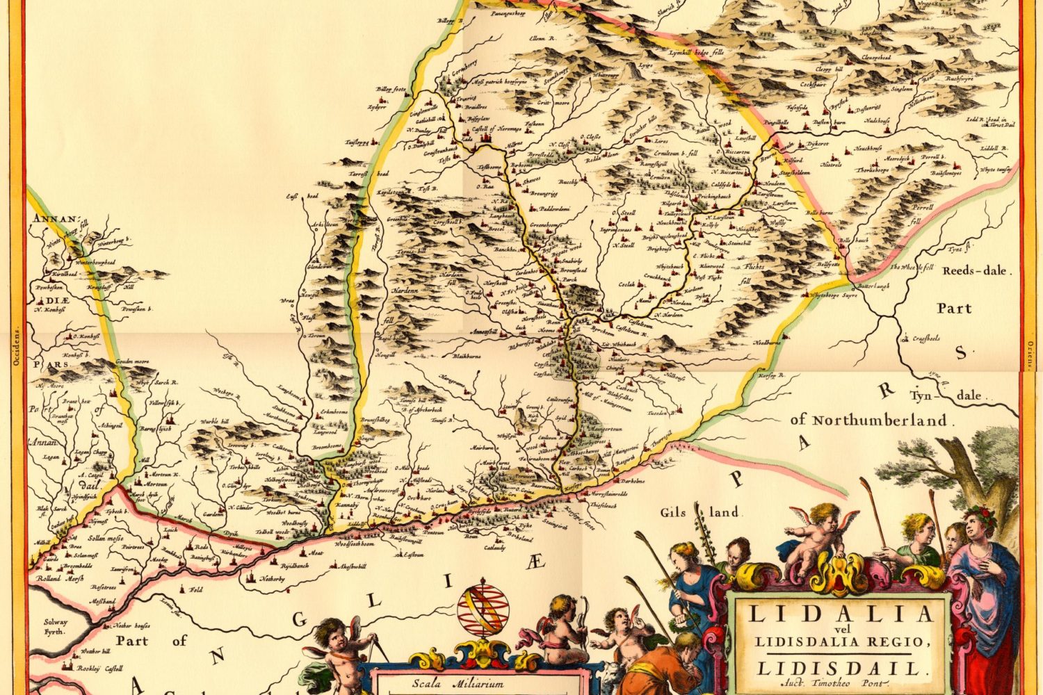 Liddesdale Description from Blaeu Atlas 1654 – Reivers