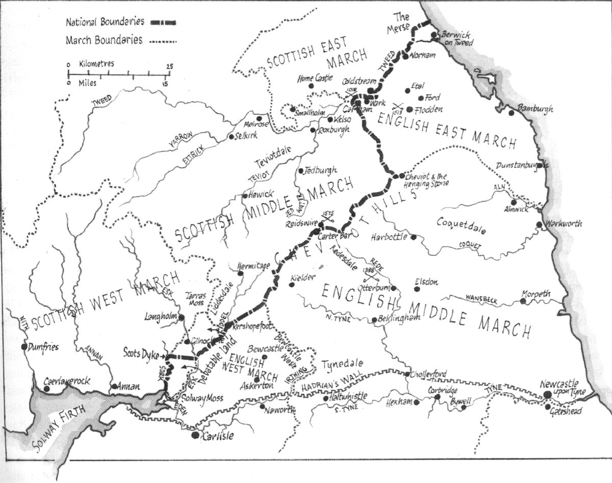 Reiver names and map locations - Reivers