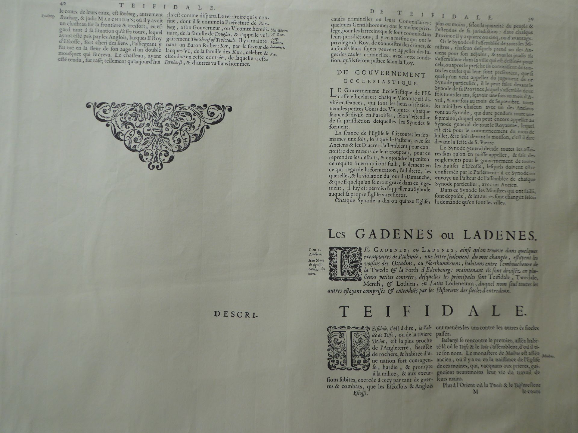 Teviotdale Description from Blaeu Atlas 1654 – Reivers