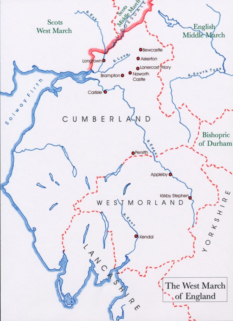 Reiver names and map locations – Reivers